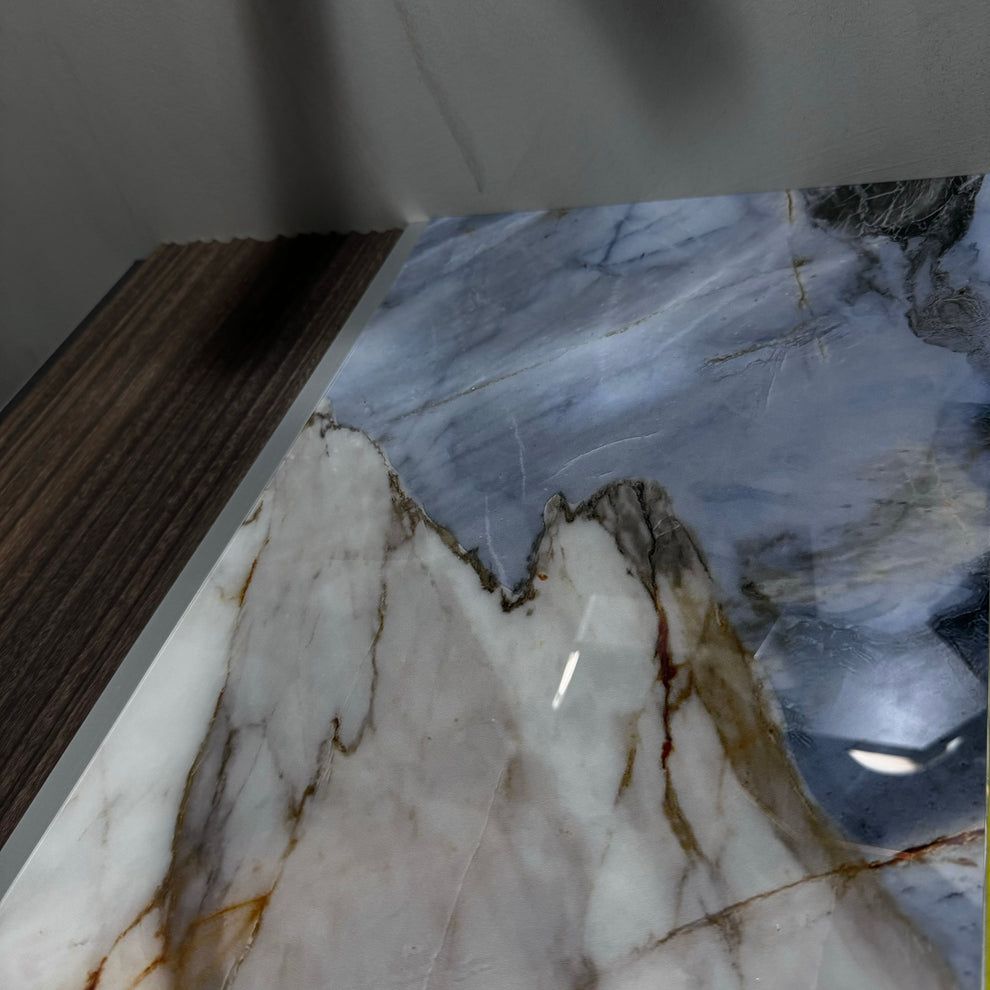 Cerulean Cascade Marble Wall Panels – ARKdeko'