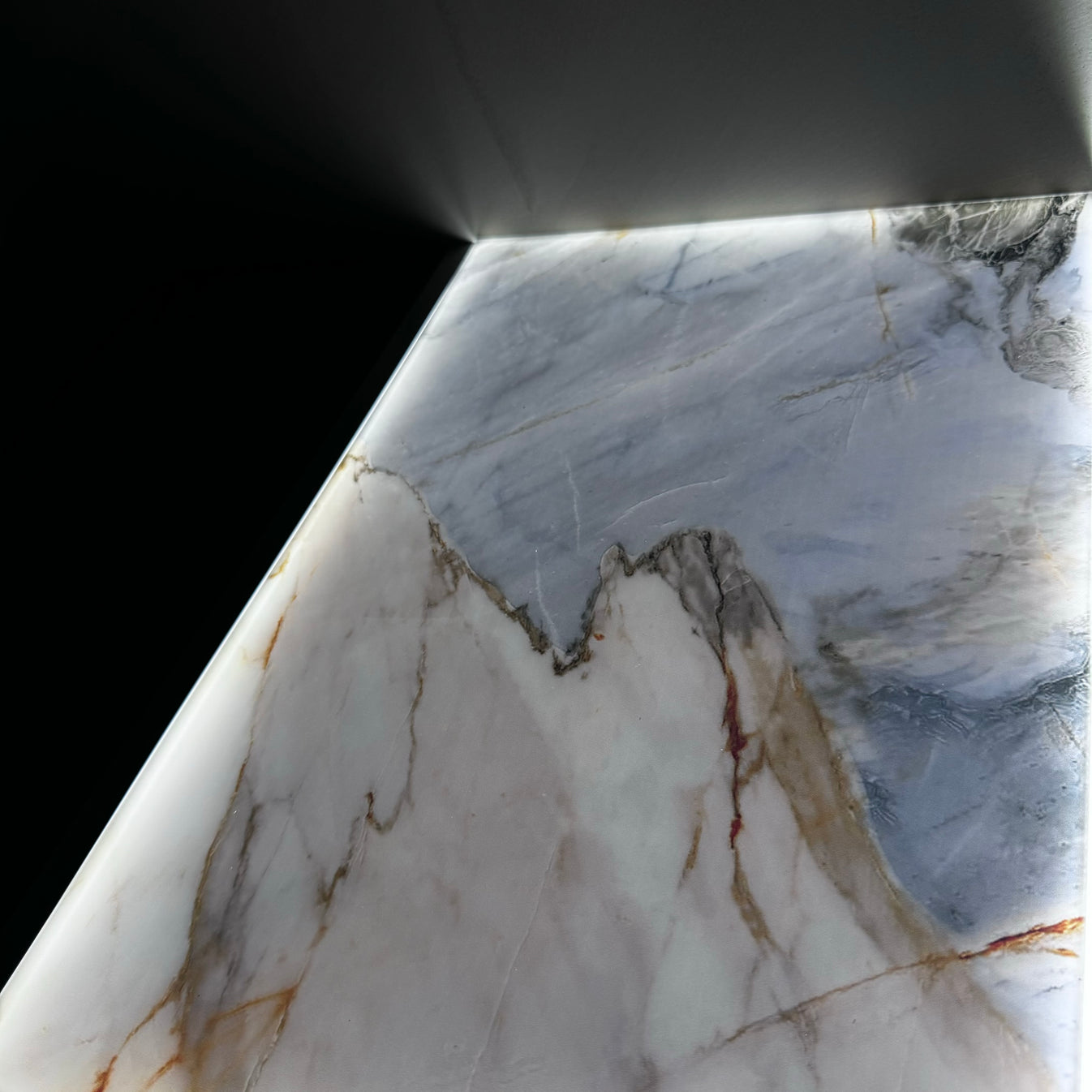 Cerulean Cascade Marble Wall Panels – ARKdeko'