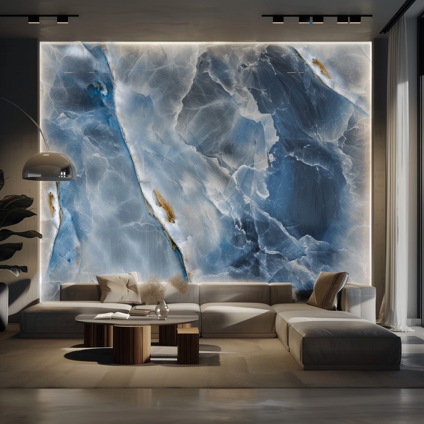 Quartzite Blue Marble Wall Panels – ARKdeko'