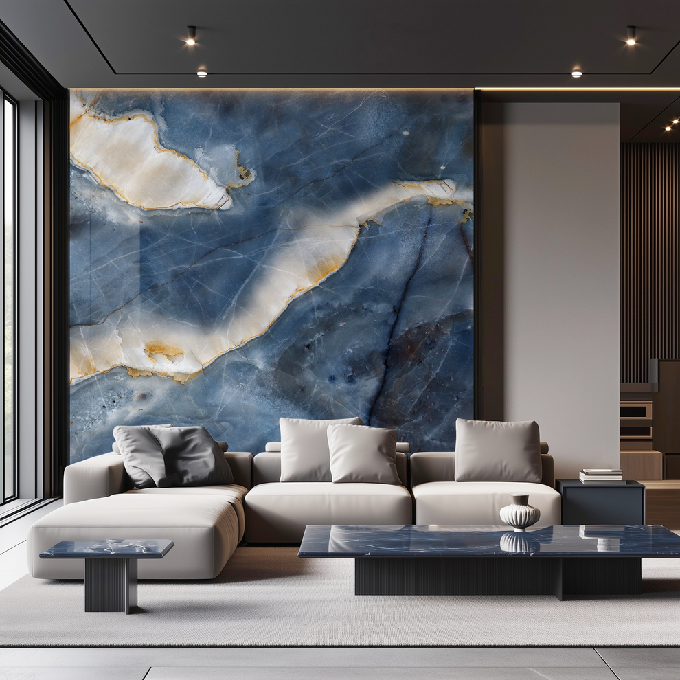 Quartzite Blue Marble Wall Panels – ARKdeko'